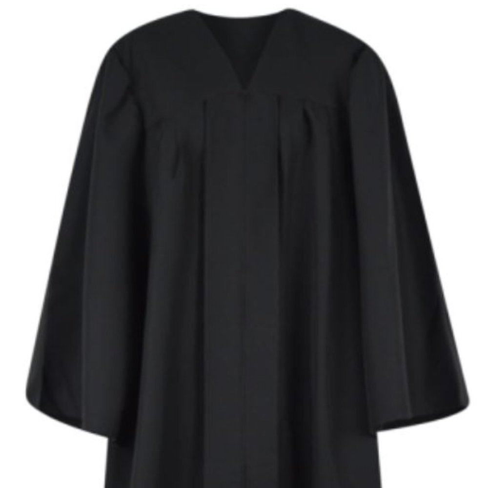Adult Black Graduation Gown For College Or University - Gem